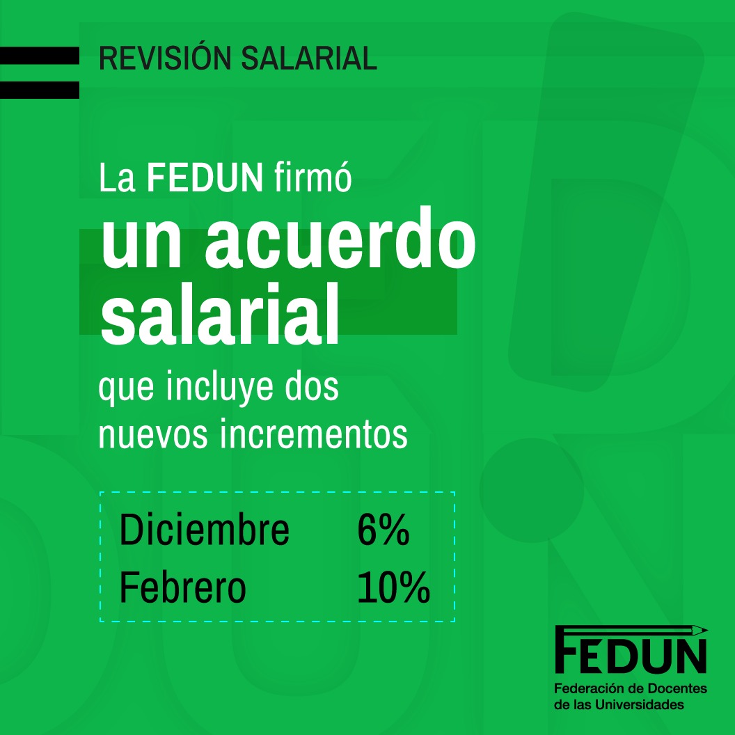 La FEDUN firmó dos nuevos aumentos para diciembre y febrero - FEDUN